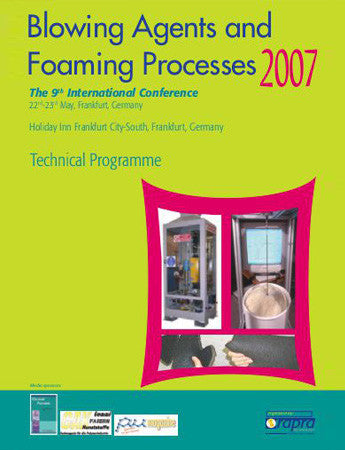 Blowing Agents and Foaming Processes 2007 | Chemtec Publishing